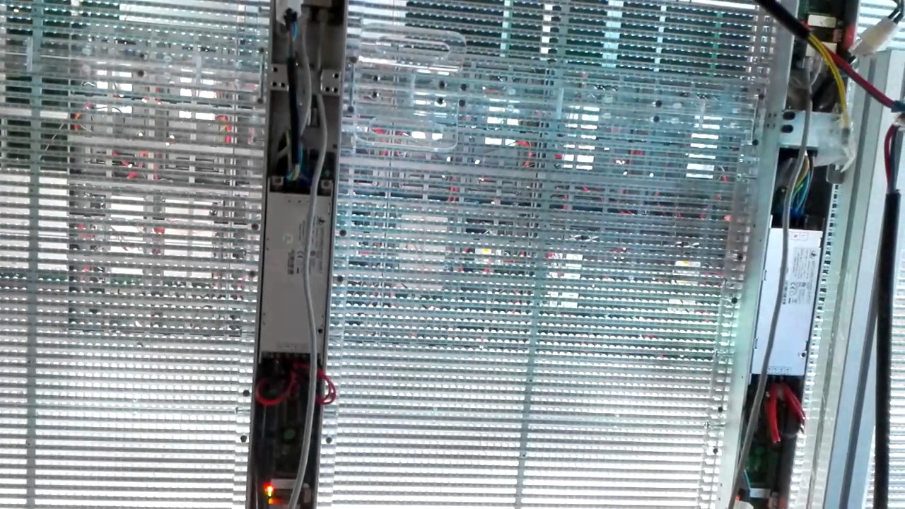 indoor transparent glass led display screen see through clear led mesh ...