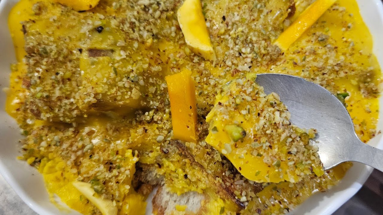 Easy Mango Dessert Recipe || Mango Delight Recipe Without Cream Flour ...