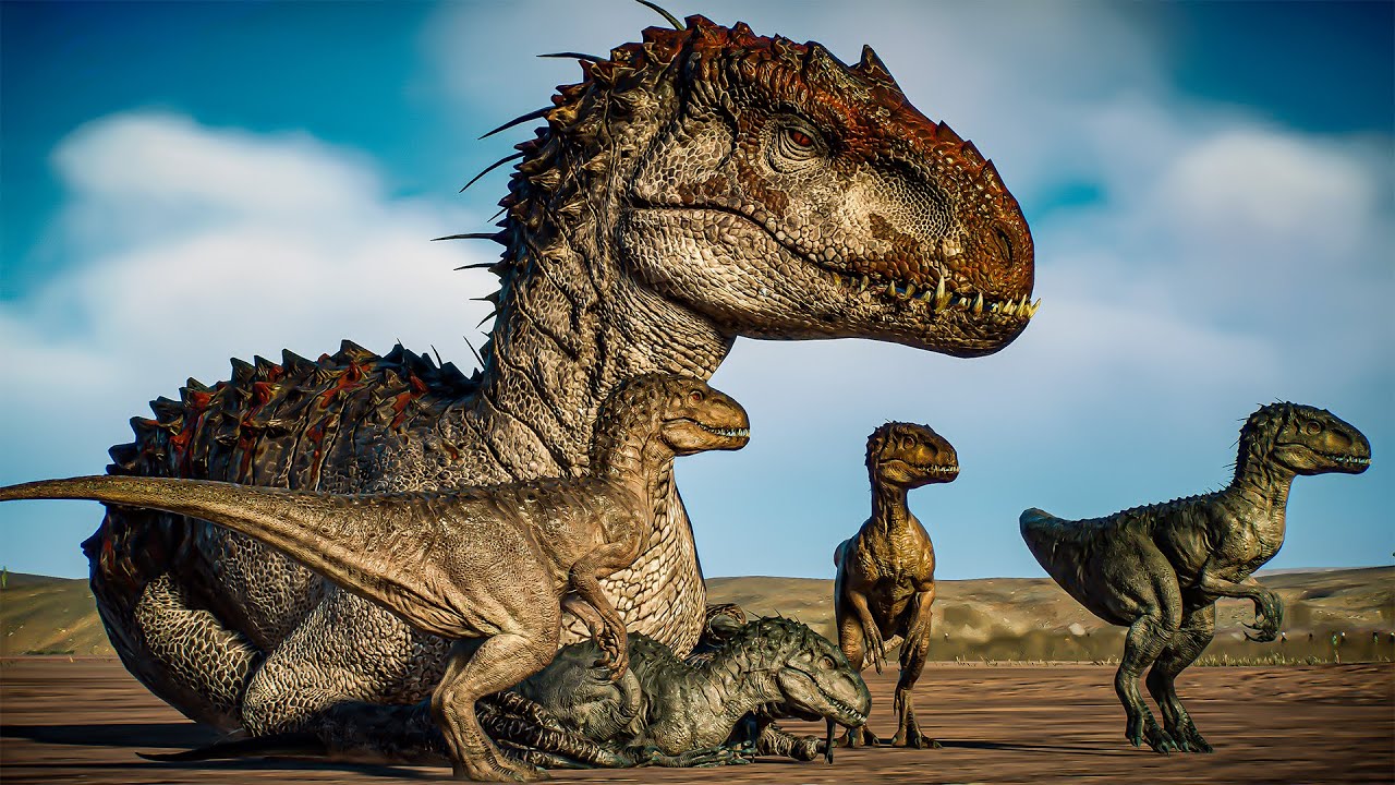 Indominus Rex Babies Breakout & Fight vs T-Rex | Jurassic Wolrd ...