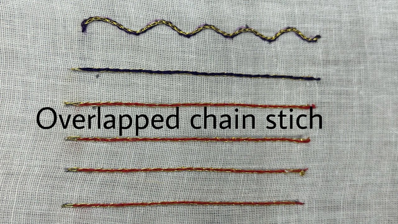 Aari overlapped chainstich aariclass 4 - YouTube