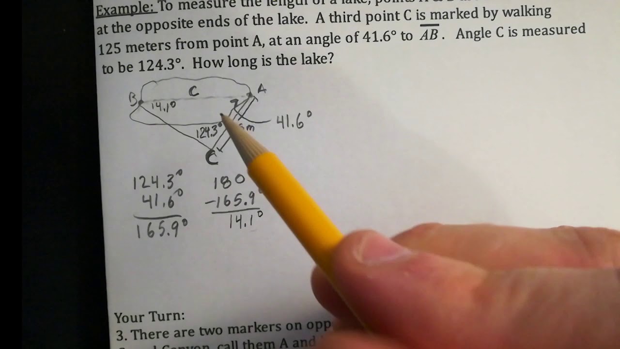 Law of Sines Application Problems - YouTube