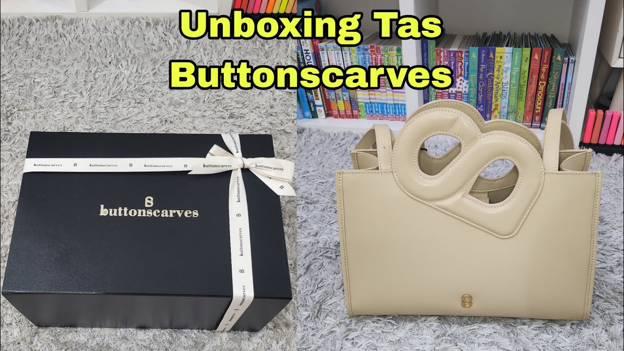 Unboxing Tas Buttonscarves Series Nina Tote Bag - YouTube