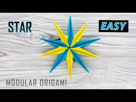 Modular Origami Star - ( How to make an origami modular star ) - YouTube