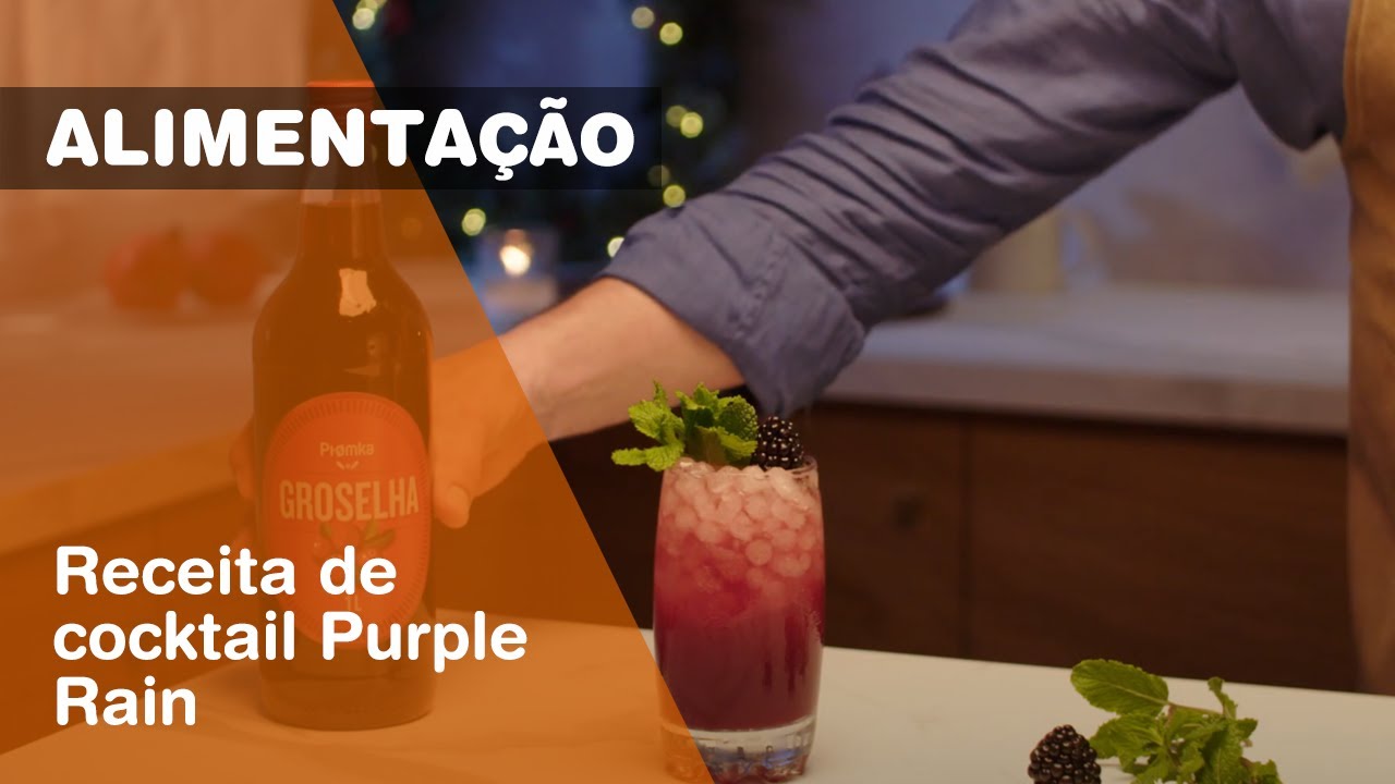 Receita de cocktail Purple Rain sem álcool - YouTube