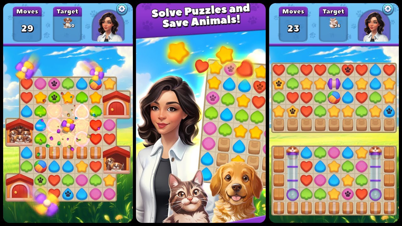 Pet Puzzle Tales Game Gameplay Video for Android - YouTube