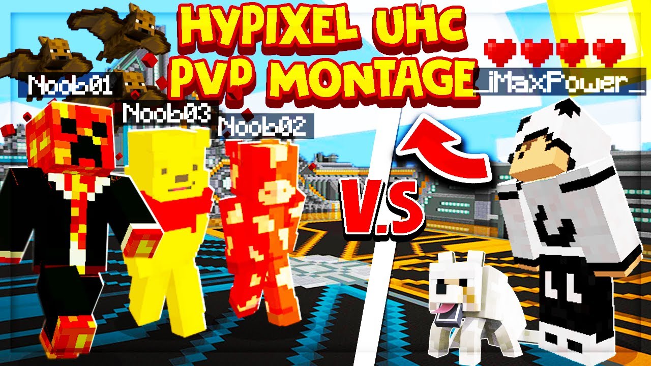 [MINECRAFT]: UHC PVP MONTAGE HYPIXEL - YouTube