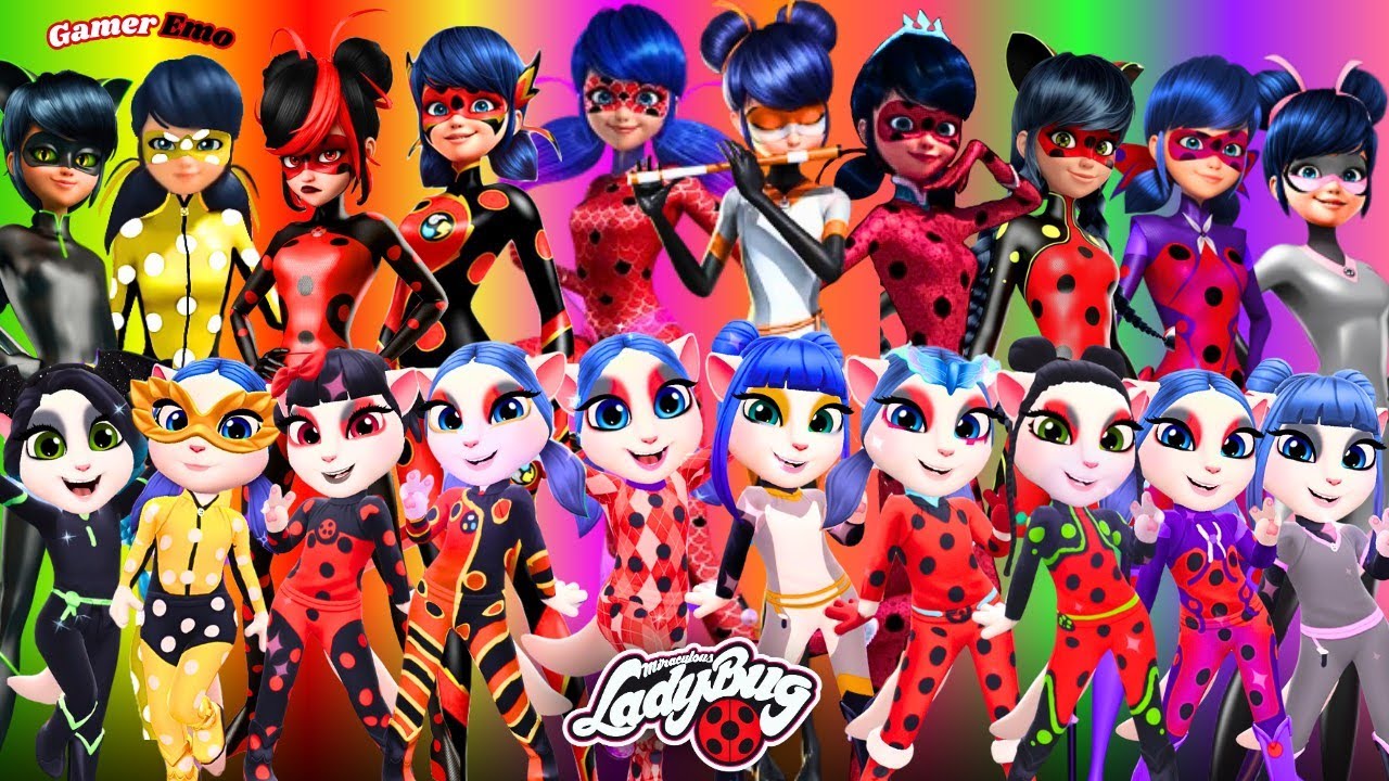 🌈 MIRACULOUS LADYBUG ️ ANGELA | Many Ladybug Variations | Cosplay ...