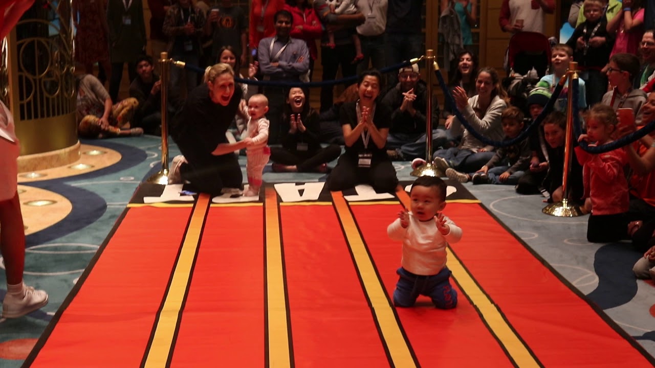 Brady wins Jack Jack's Diaper Dash on Disney Cruise - YouTube