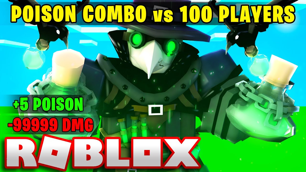 OVERPOWERED POISON COMBO vs 100 PLAYERS... (Roblox Bedwars) - YouTube