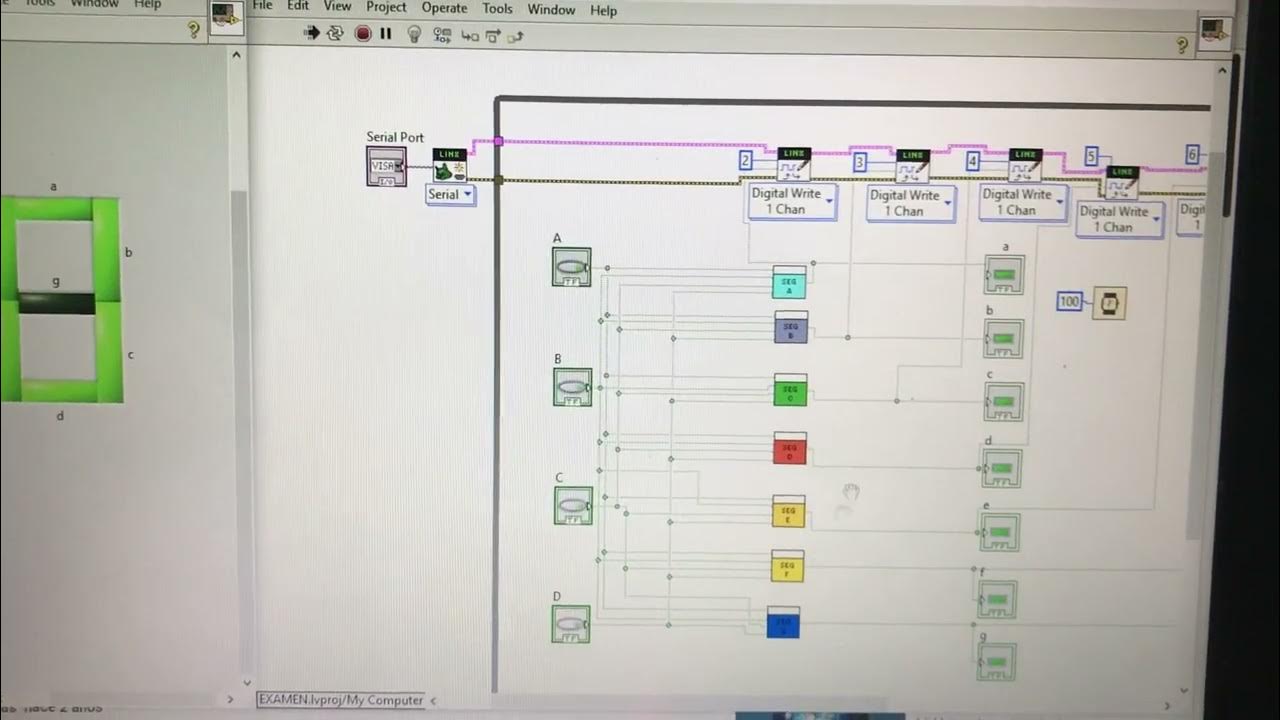 Display y labview y arduino - YouTube