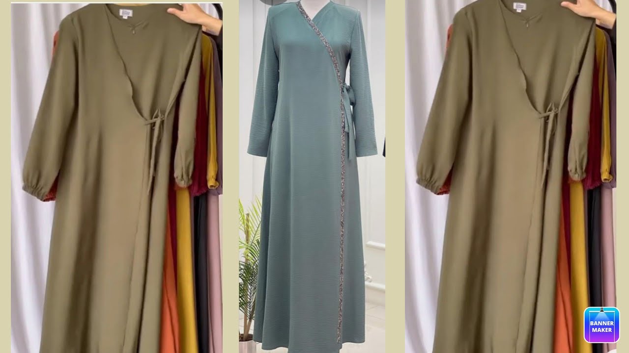 DIY!!! How To Make a Wrap Abaya Dress || Latest Wrap Abaya Kaftan Dress ...