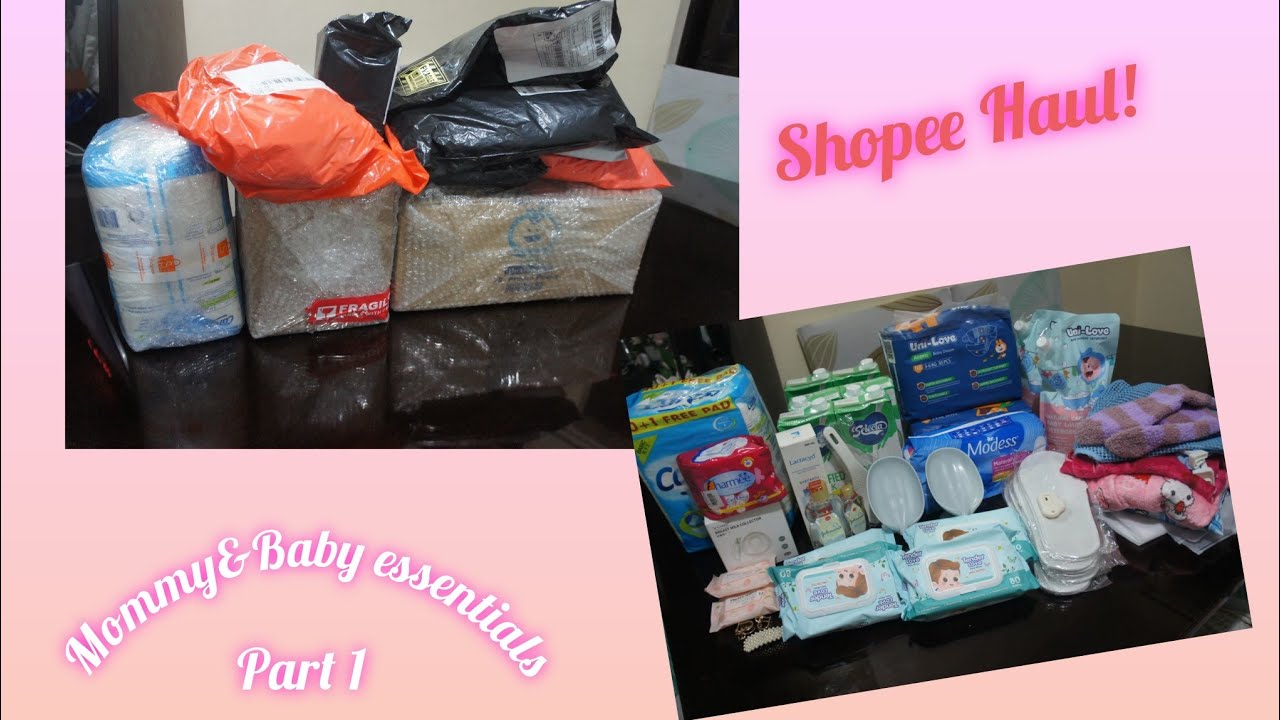 Shopee haul ft. mommy & new born baby essentials (part 1) - YouTube