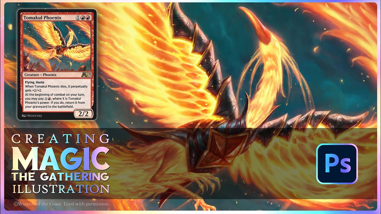 Magic : The Gathering Art - Tomakul Phoenix - YouTube