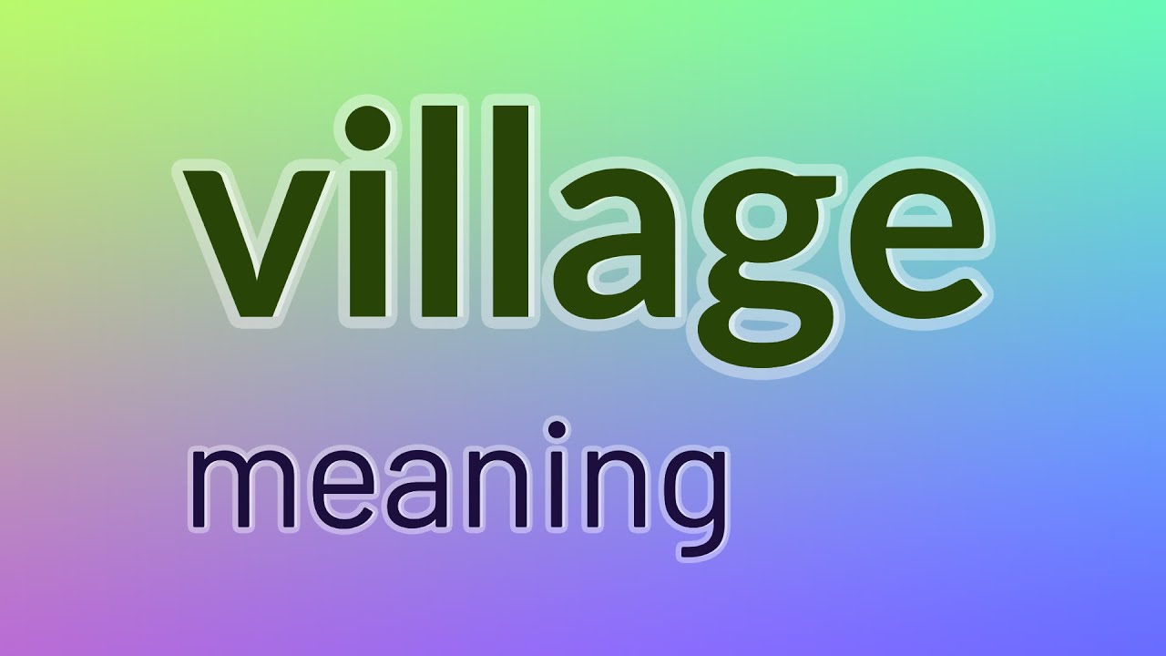 Village - 51 English Vocabulary Flashcards - YouTube