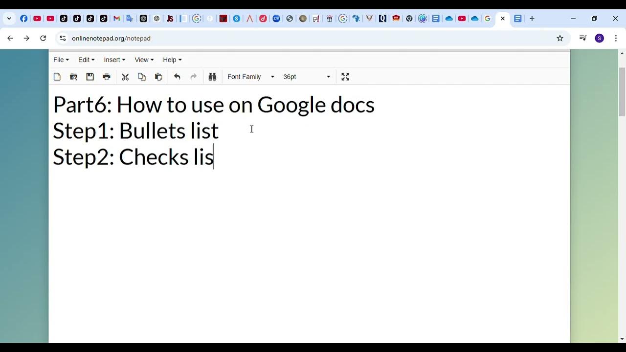 Part 6 - How to use Bullets, Checklist and Numbering on Google Docs - YouTube