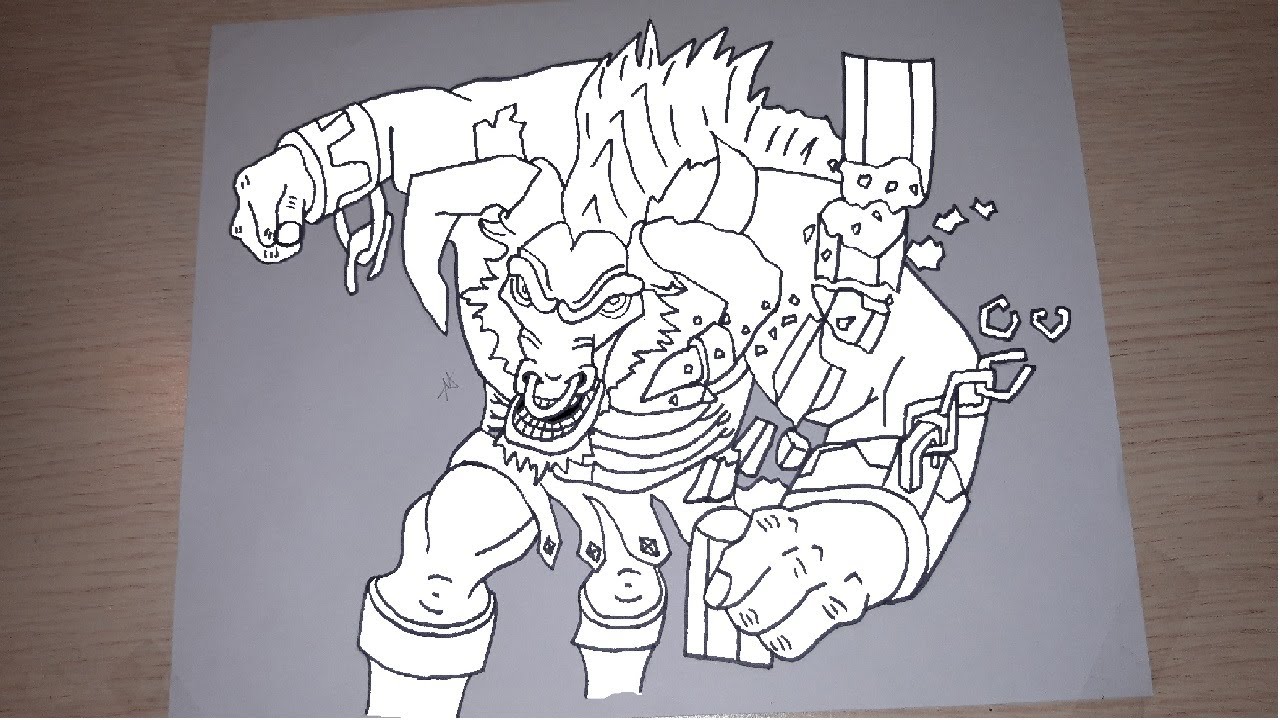 How to draw Alistar | League of Legends - YouTube