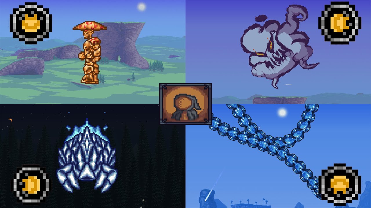 Terraria (1.4.4.9) : Trelamium Remastered - Magic Class VS All Bosses ...