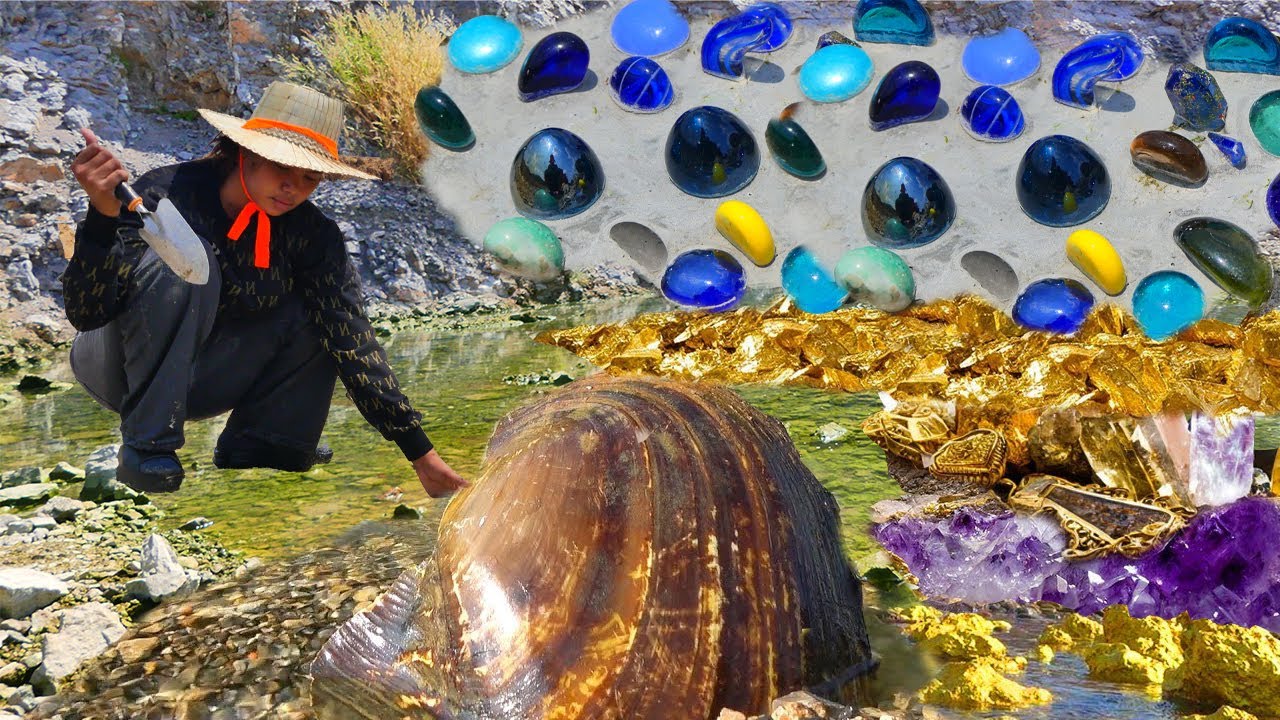 Miracle appears! The girl opens the mutated clam, stunning crystals ...