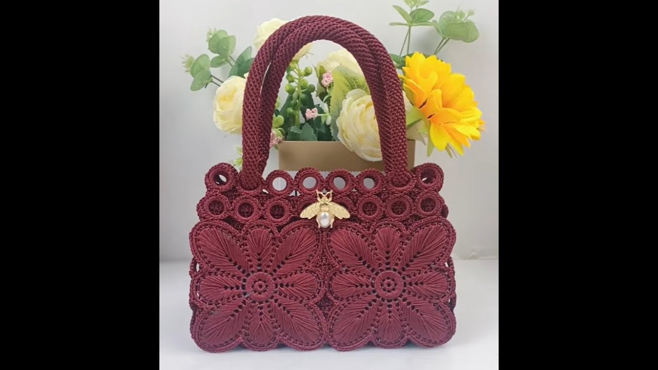 Butterfly crochet bag tutorial -Two - YouTube