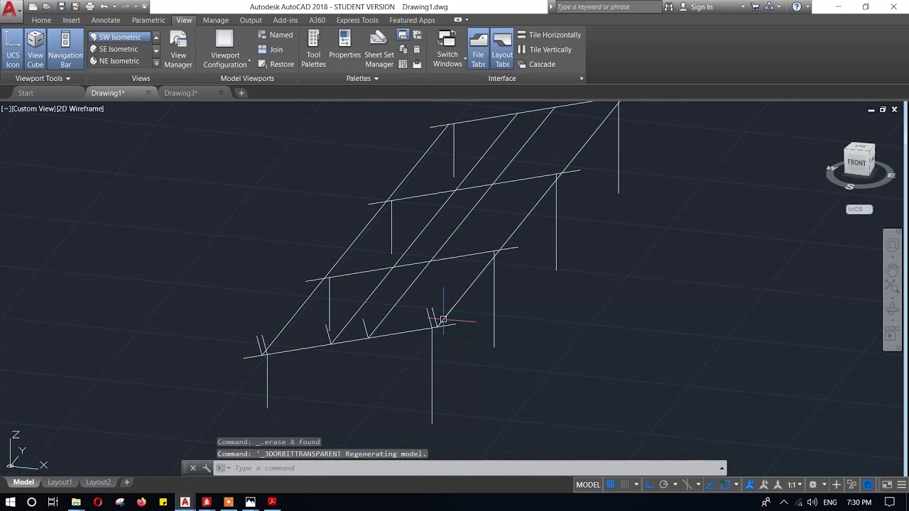 Design solar panel structure AUTOCAD - YouTube