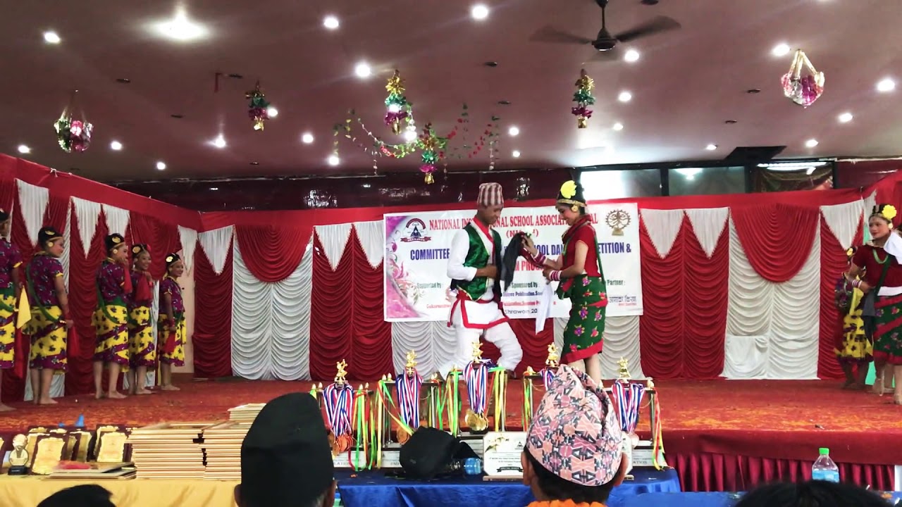 NEPALI BEST JHYAURE DANCE THOKA MADAL JHARENI KHARI BY PURNA LAMA - YouTube