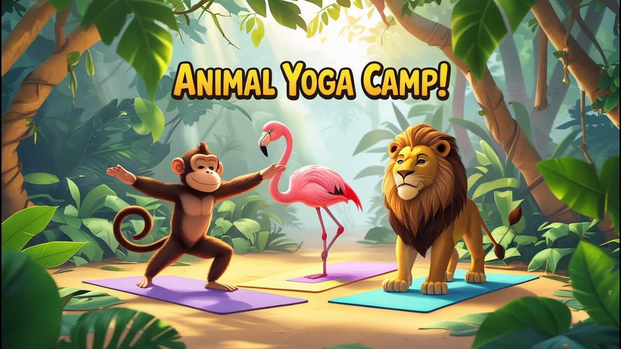 Animal Yoga Camp for Kids 🐵🧘 | Fun Jungle Yoga Adventure! #yogaforkids ...