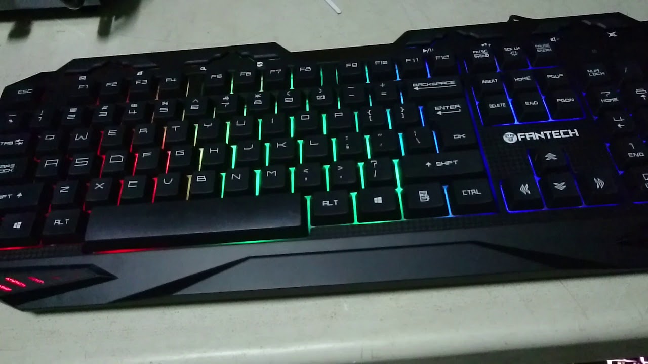 Unboxing Review Fantech Hunter K10 LED Backlit Gaming Keyboard - YouTube