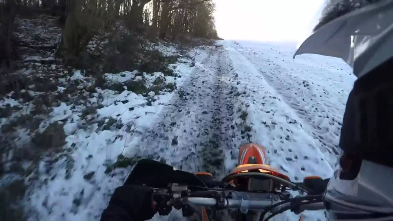 KTM EXC 450 R Winter Ride - YouTube
