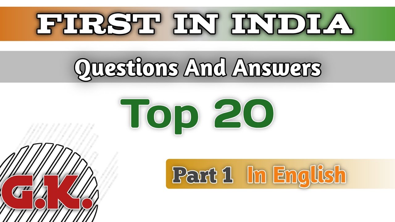 First in India GK Question and Answer in English for Competitive Exam ...