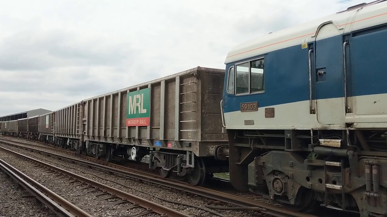 Hanson Class 59103 Departs Newhaven Day Aggregates 08/06/20 - YouTube