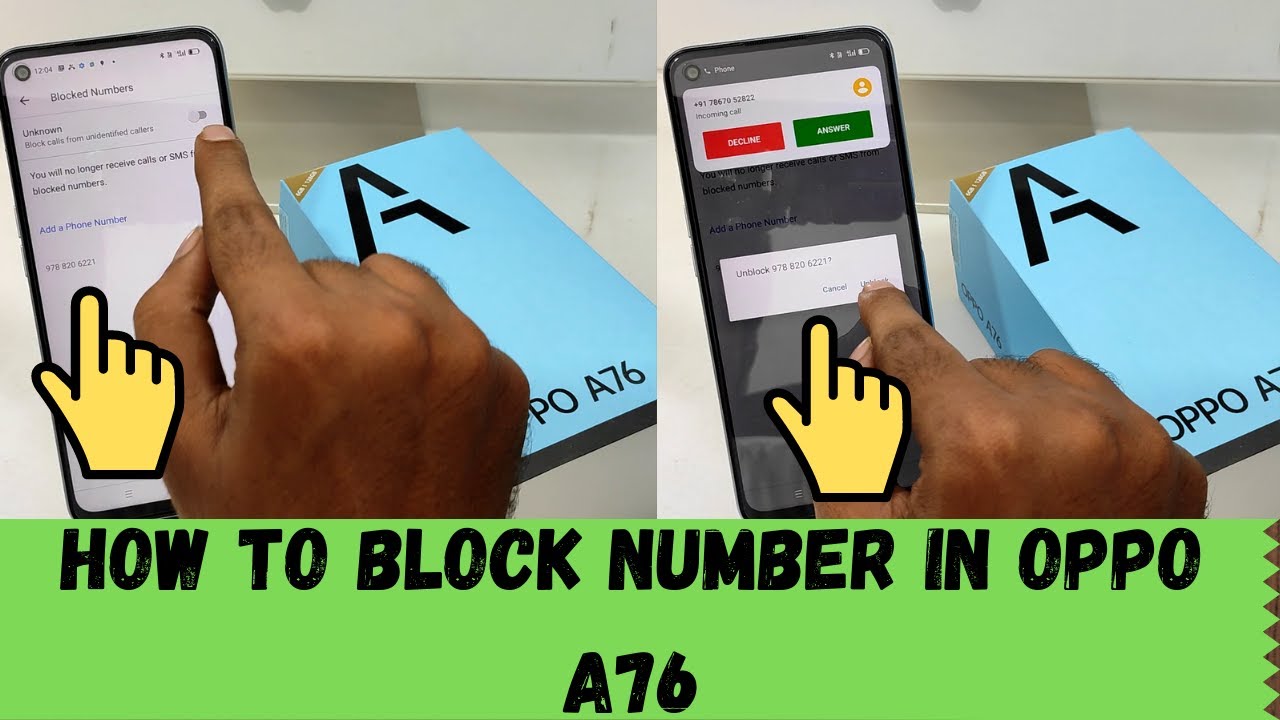 How to Block Number in OPPO A76,OPPO A96| OPPO A76 Block And Unblock ...