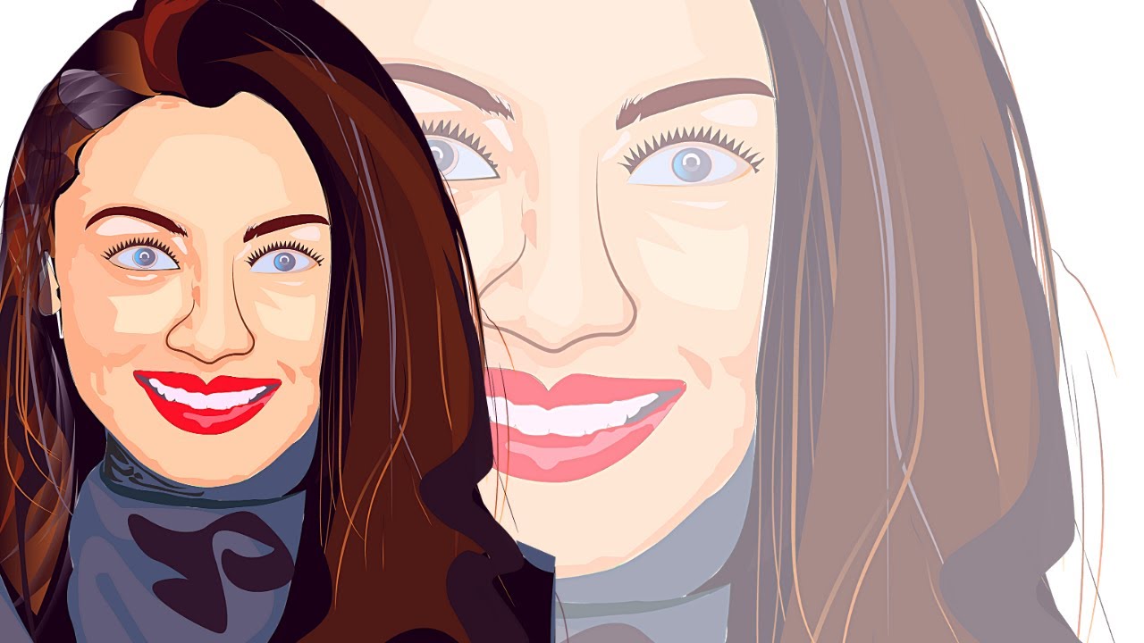 Vector Portrait Illustrator Tutorial - Part 02 - YouTube