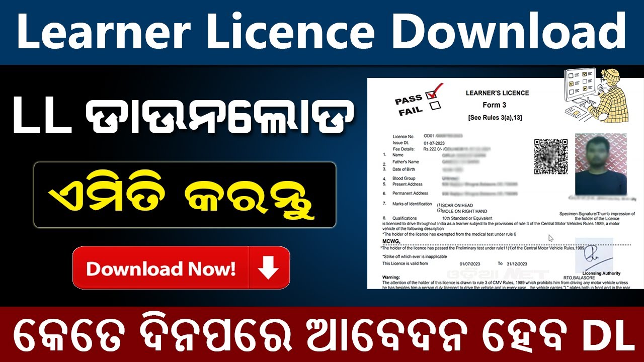 Learner Licence Download Online 2023 | LL Licence Download | After How ...
