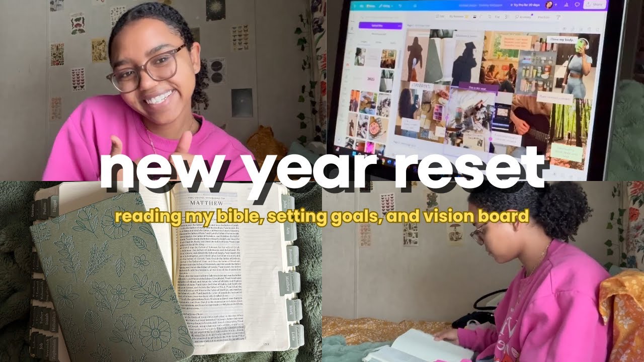 RESETTING FOR 2025: reading my bible, setting goals, and vision board ...