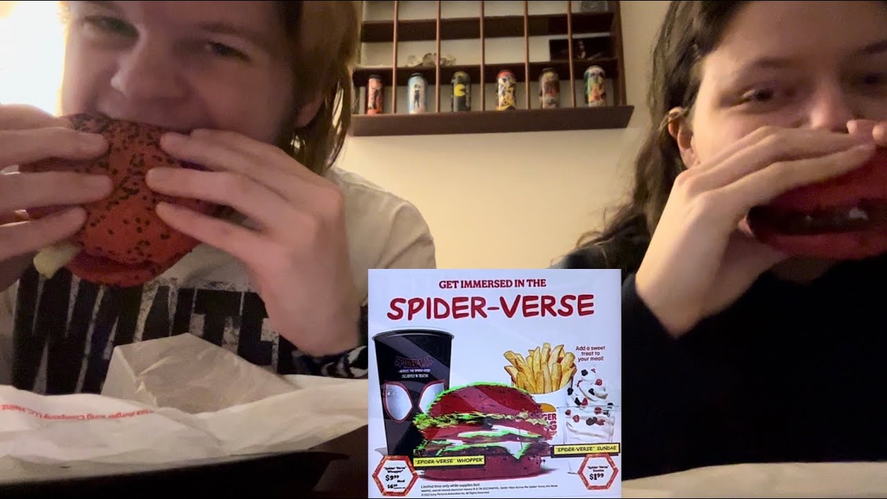 Burger King’s New Spider-Verse Whopper & Sundae Taste Test - YouTube