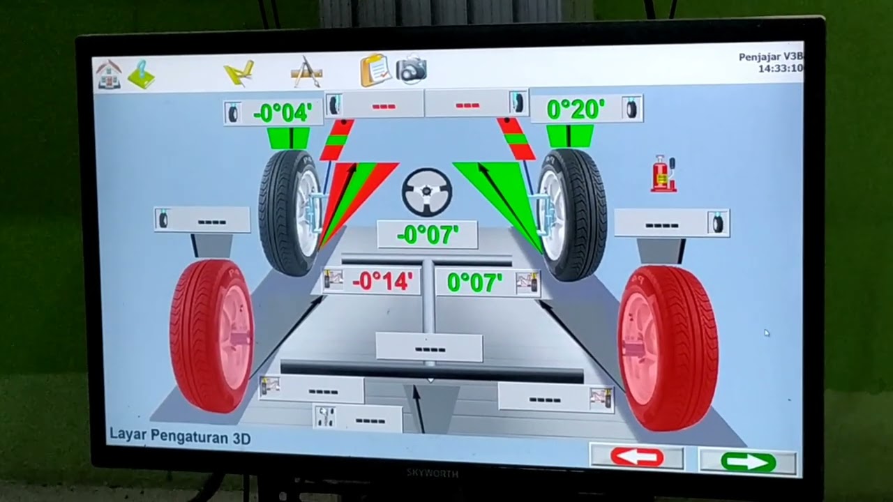 cara spooring ban depan mobil avanza - YouTube