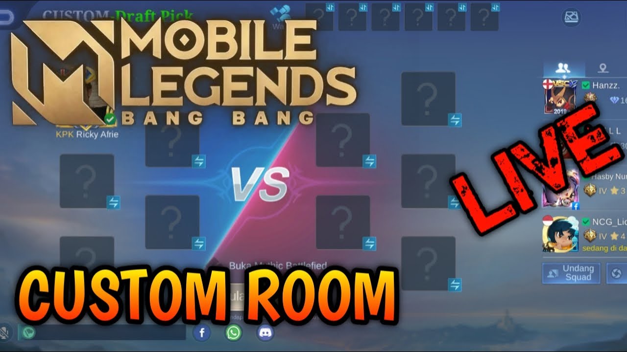 [LIVE] CUSTOM ROOM - MOBILE LEGEND - YouTube