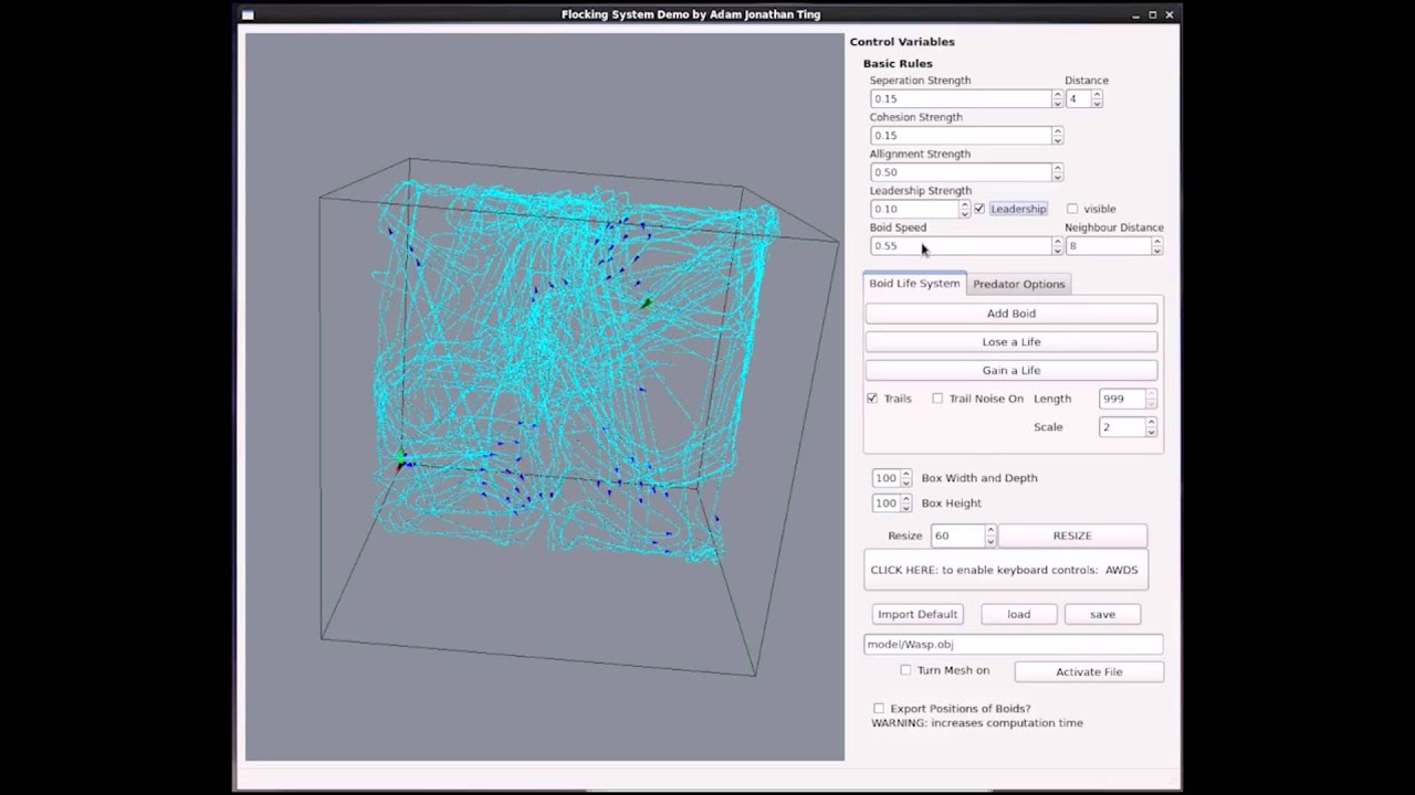 Flocking System Demonstration - YouTube
