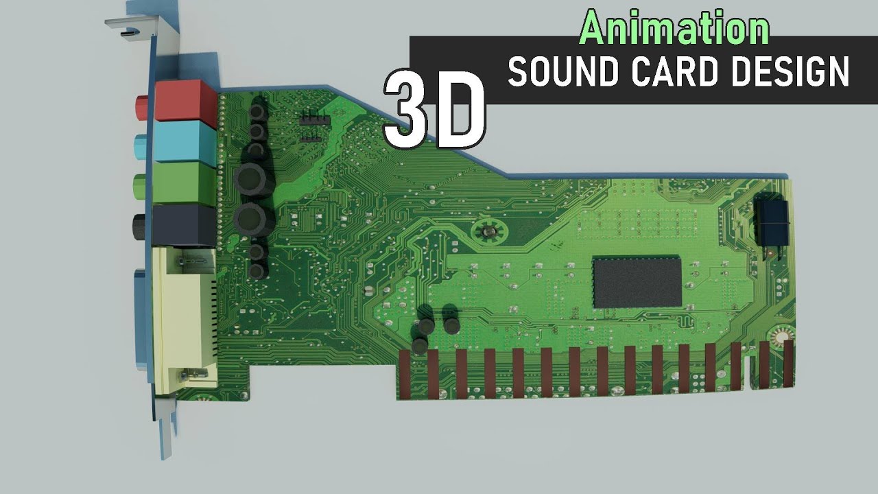 3D Sound Card Design /// Computer Hardware // Sketchup / Lumion 12 ...