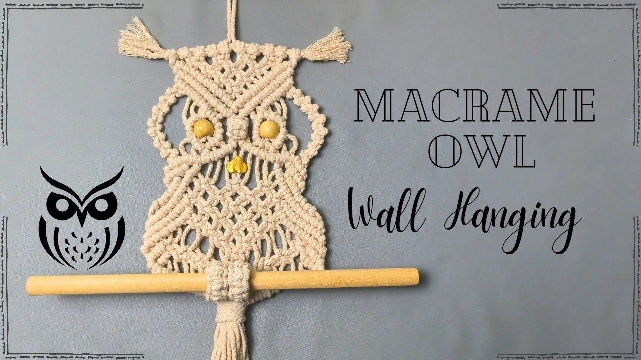 Mini macrame owl || wall hanging for beginner || Macrame tutorial - YouTube