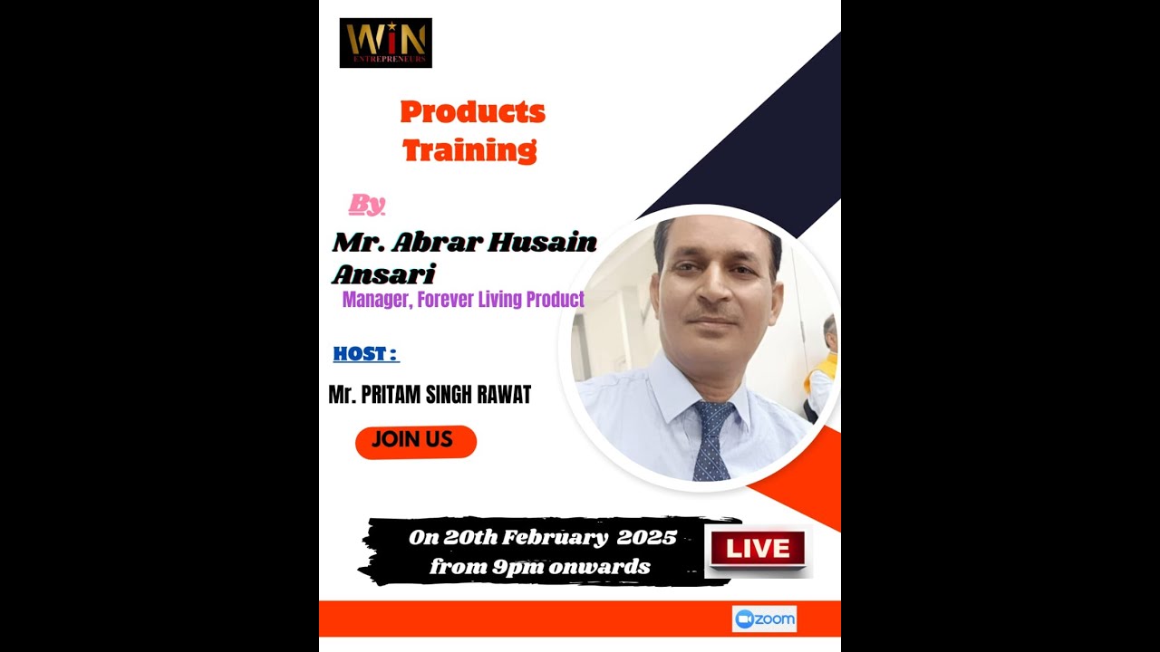 Product Training | Abrar Husain Ansari | WiN Entrepreneurs - YouTube