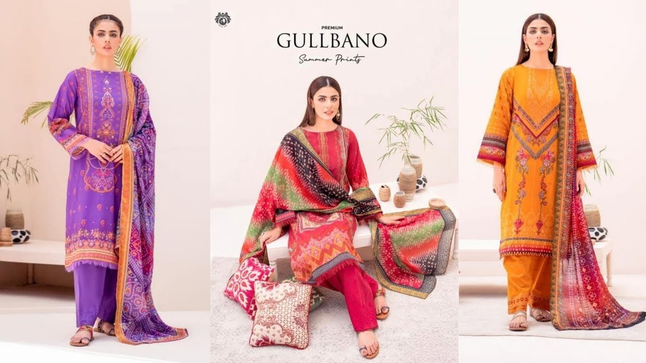 Premium Gullbano by Gulljee Vol 13 Cotton Three Piece 2023 - YouTube