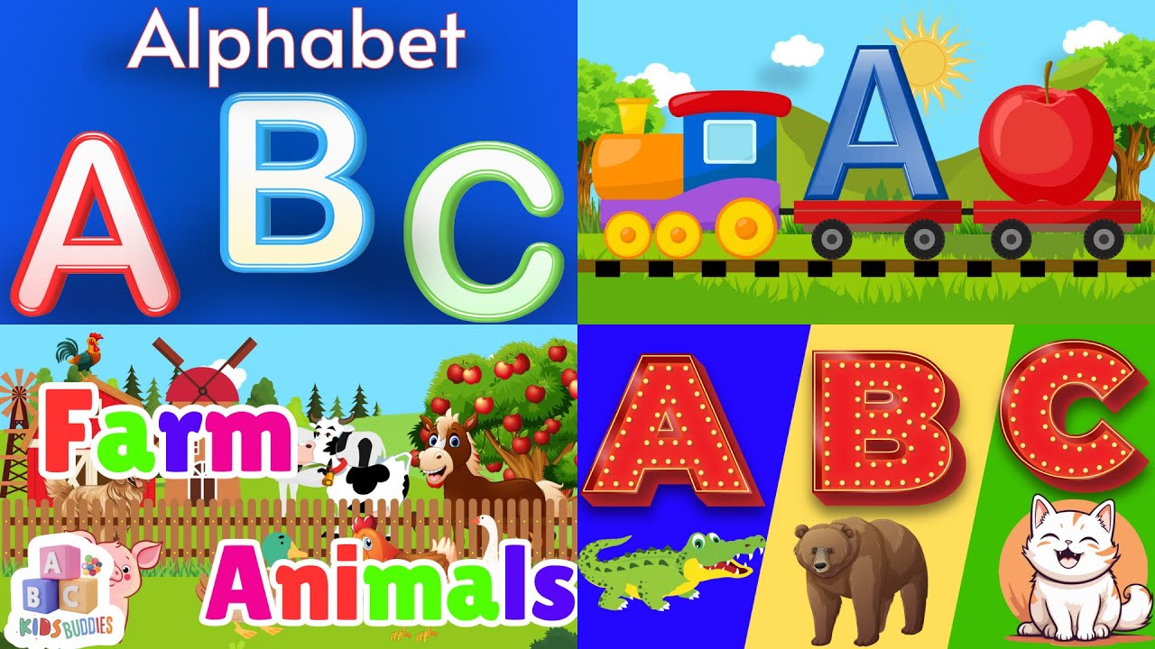 ABC song and Learn to Farm Animals and Much More | Nursery Rhymes for ...