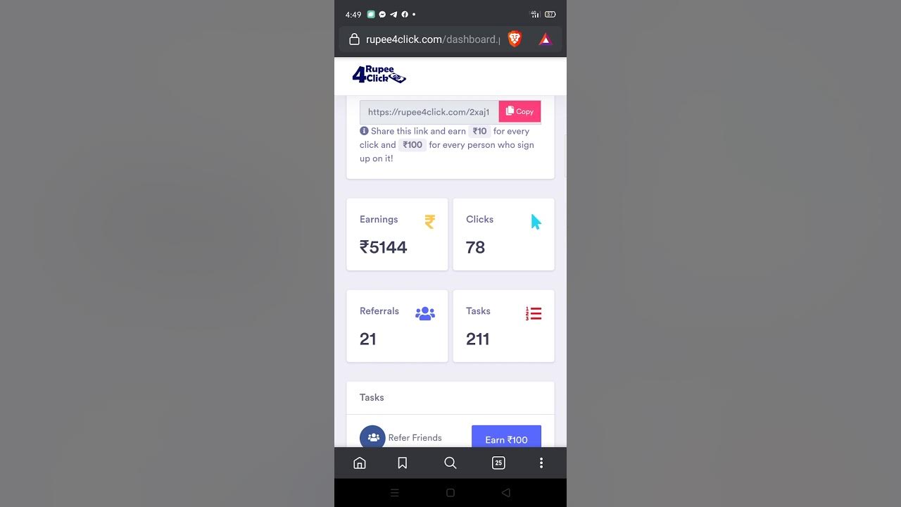 Withdraw or cash out to rupee4click - YouTube