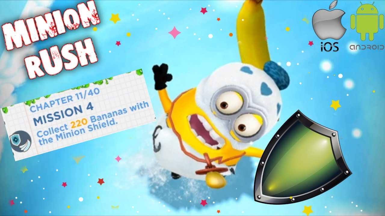 Minion Rush - Collect 220 Bananas with the Minion Shield. - YouTube