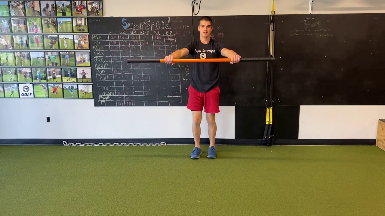 Stick Mobility Forward Lunge with Rotation - YouTube