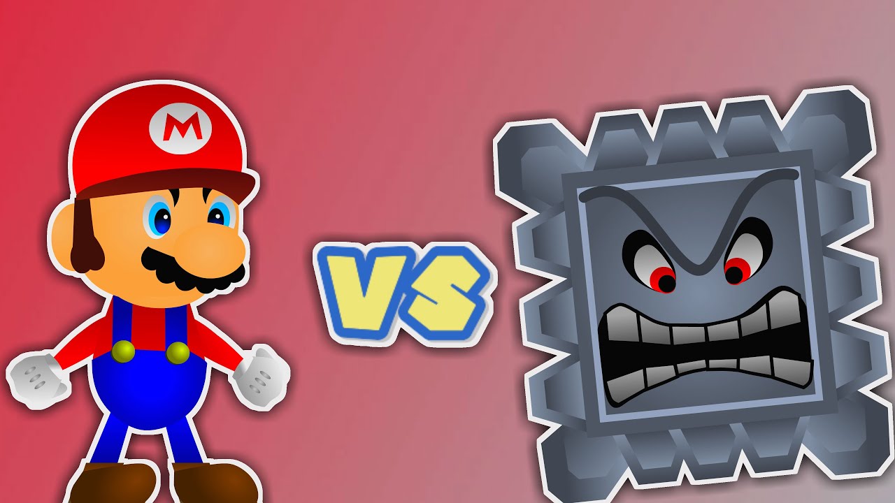 Mario VS Thwomp - YouTube