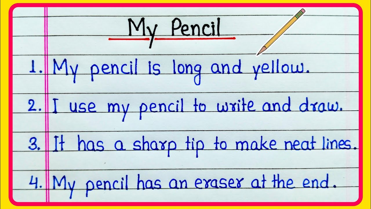 My pencil essay in English 10 lines | 10 lines on My pencil | Essay on ...
