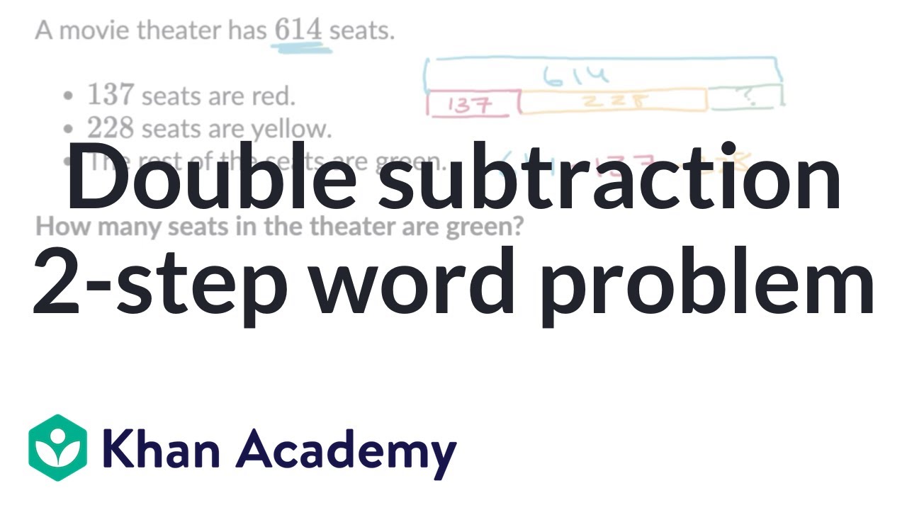Double subtraction 2-step word problem | 3rd grade math (Illustrative ...