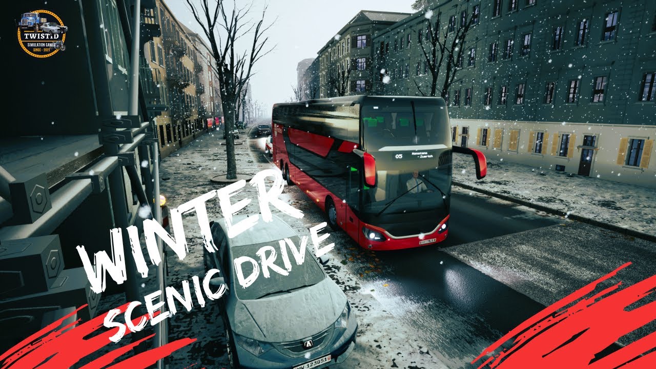 Top Class DD - Chill Winter Scenic Drive - Fernbus coach simulator ...